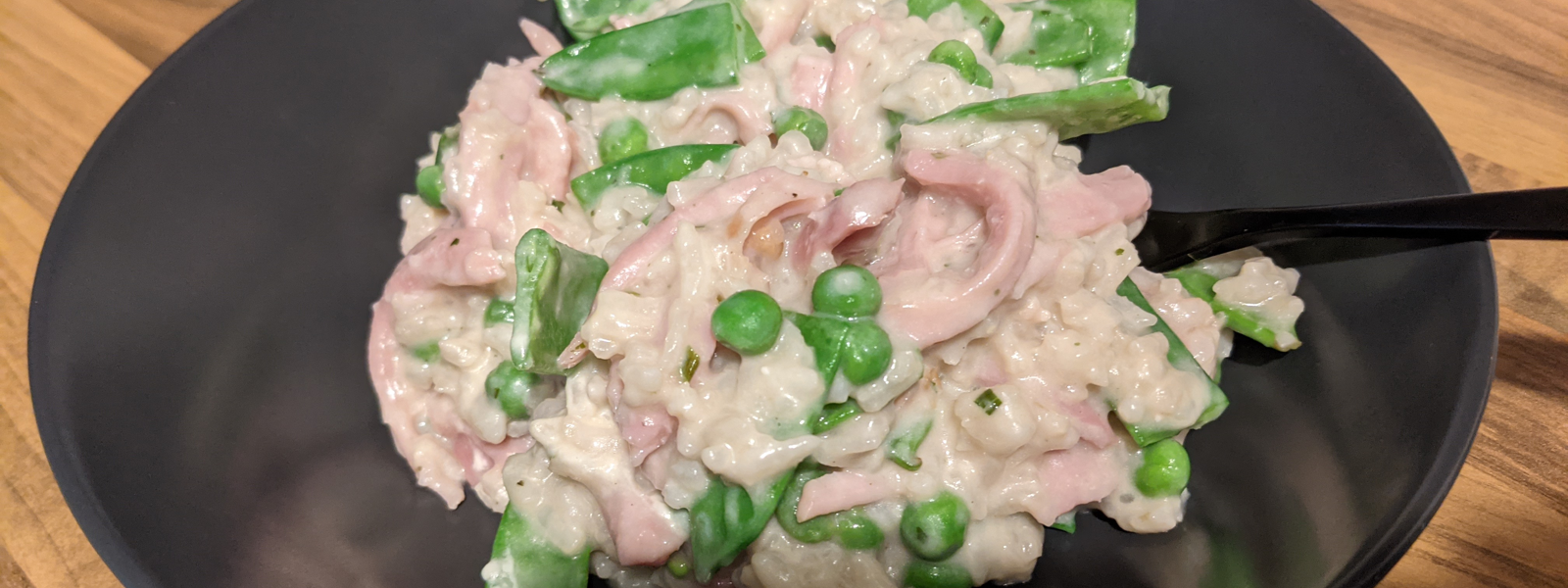 Gammon, Pea and Greens Risotto | Aksan.Dev